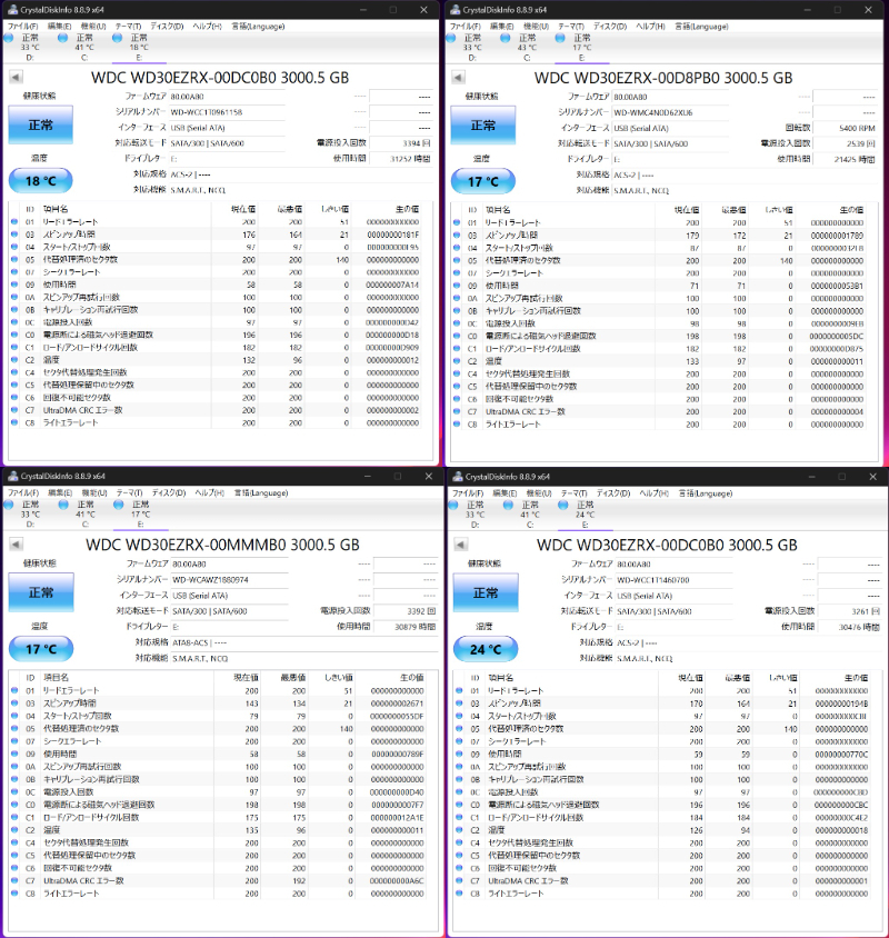 Yahoo!オークション - H001 ジャンク HDD ハードディスク 12TB×1 3TB...