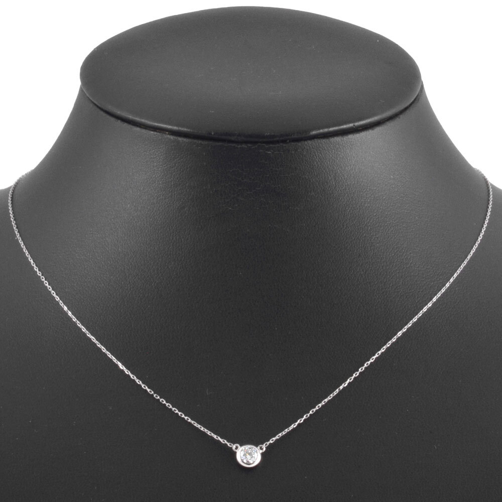 Yahoo!オークション - ラボグロウン ダイヤモンド ネックレス 0.3ct Pt...