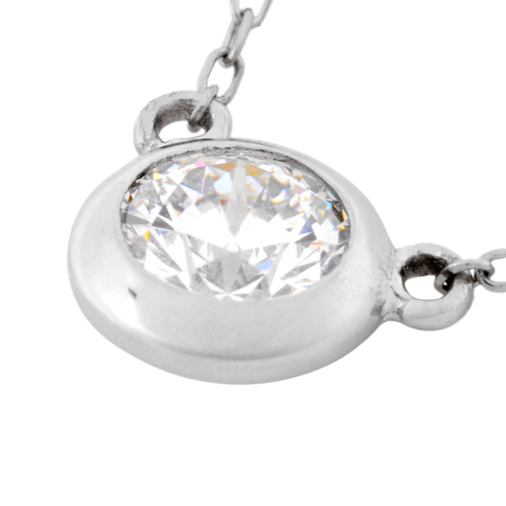 Yahoo!オークション - ラボグロウン ダイヤモンド ネックレス 0.3ct Pt...