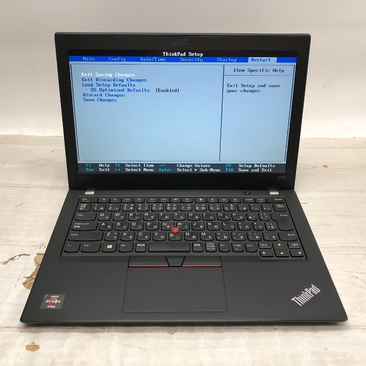 LENOVO ThinkPad A285 20MXS00P00 AMD Ryzen 5 PRO 2500U 2.00 GHz/8 GB/128 GB SSD 〔A0115〕(13インチ未満 ...