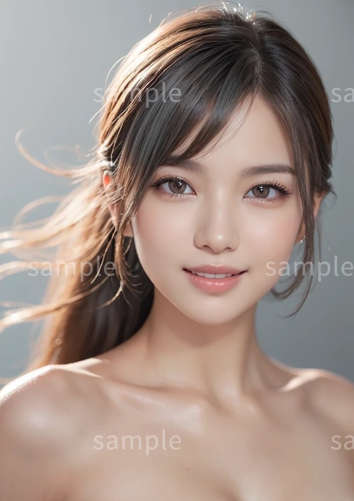 Yahoo!オークション - （7826）1点もの AI 美女 AI イラスト A4ポスタ...