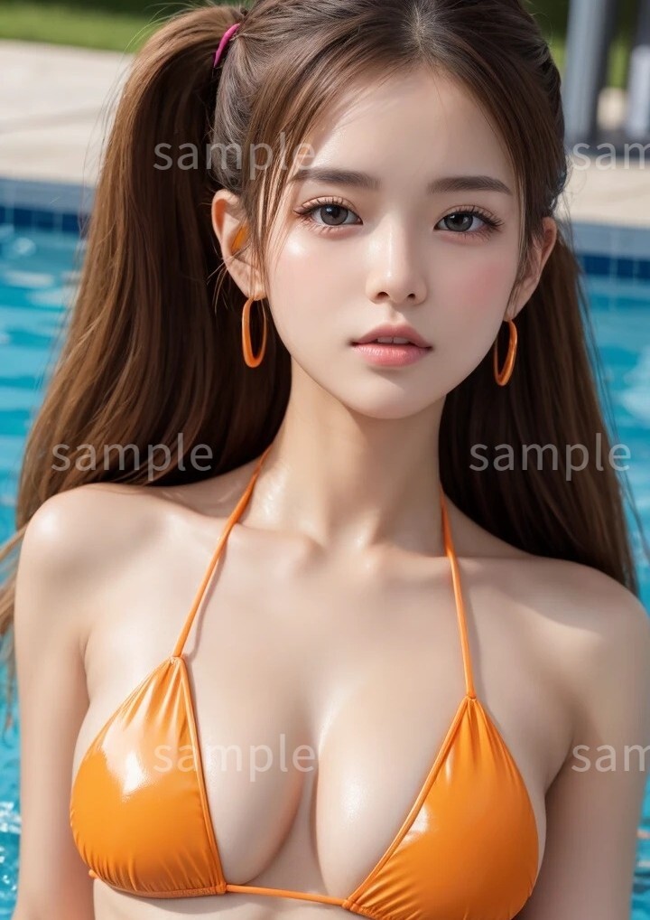 Yahoo!オークション - （6787）1点もの AI 美女 AI イラスト A4ポスタ...