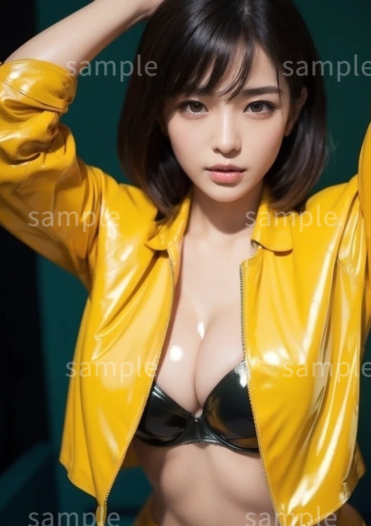 Yahoo!オークション - （7738）1点もの AI 美女 AI イラスト A4ポスタ...