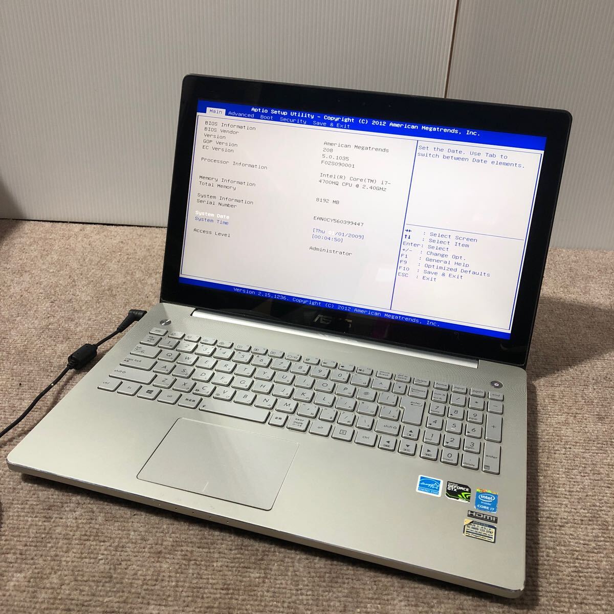 Yahoo!オークション - ASUS N550J Intel Core i7-4700HQ 2.40GHz DDR3 ...