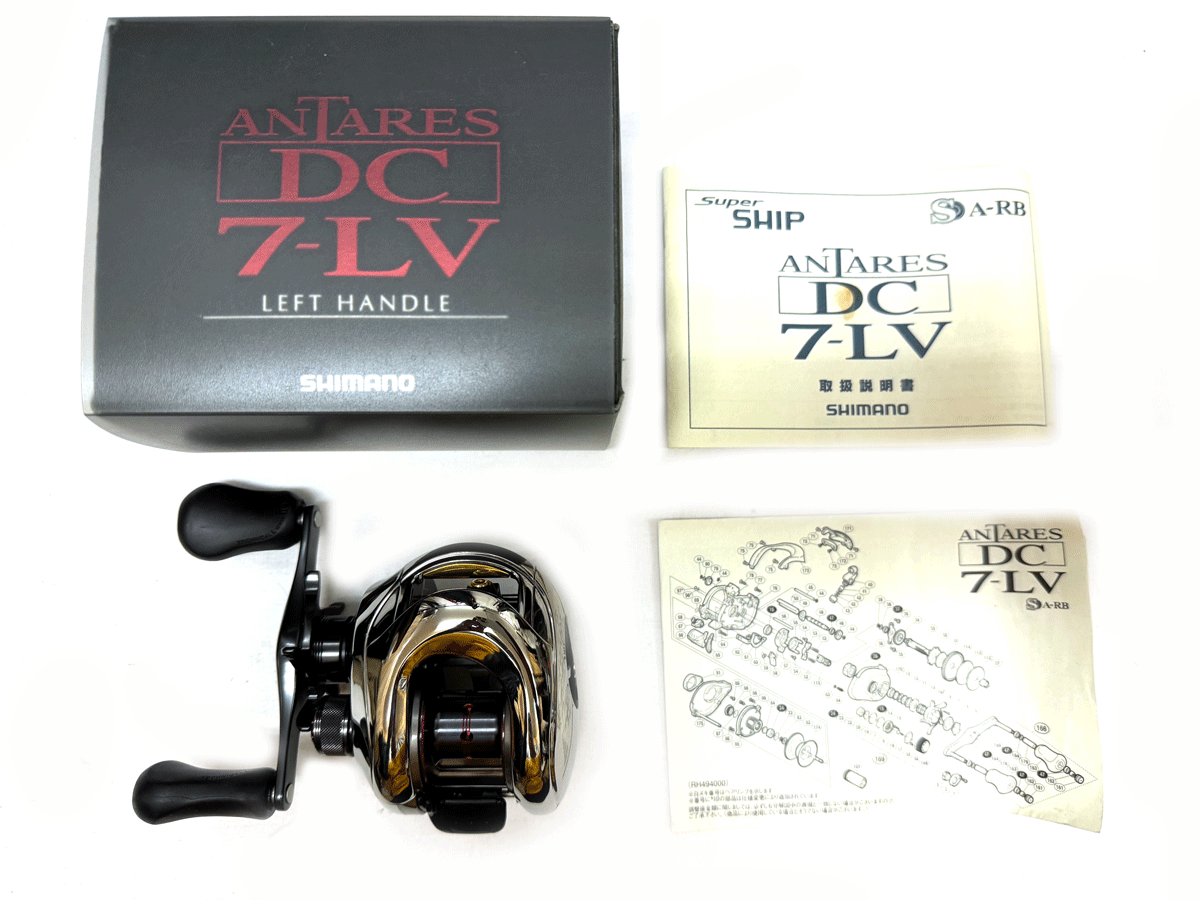 シマノ 07アンタレスDC7-LV 左ハンドル SHIMANO 07 ANTARES DC7LV LEFT ベイトリール JAPAN 日本製 DC7 LV ブラックバス DC MD 06 ...