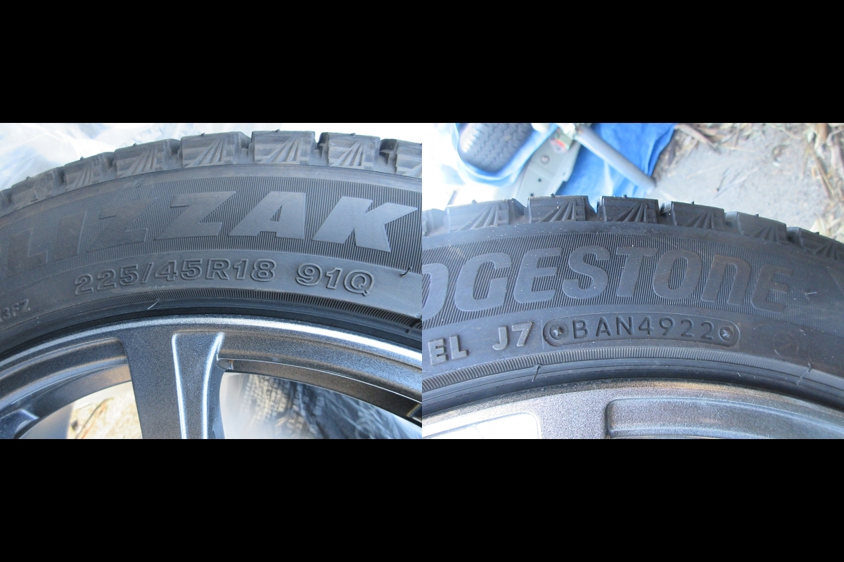 Yahoo!オークション - 225/45R18 91Q スタッドレス ブリヂストン BLIZZ...