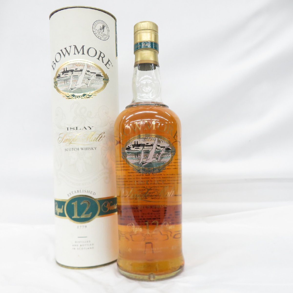Yahoo!オークション - 【未開栓】BOWMORE ボウモア 12年 カモメラベル ...