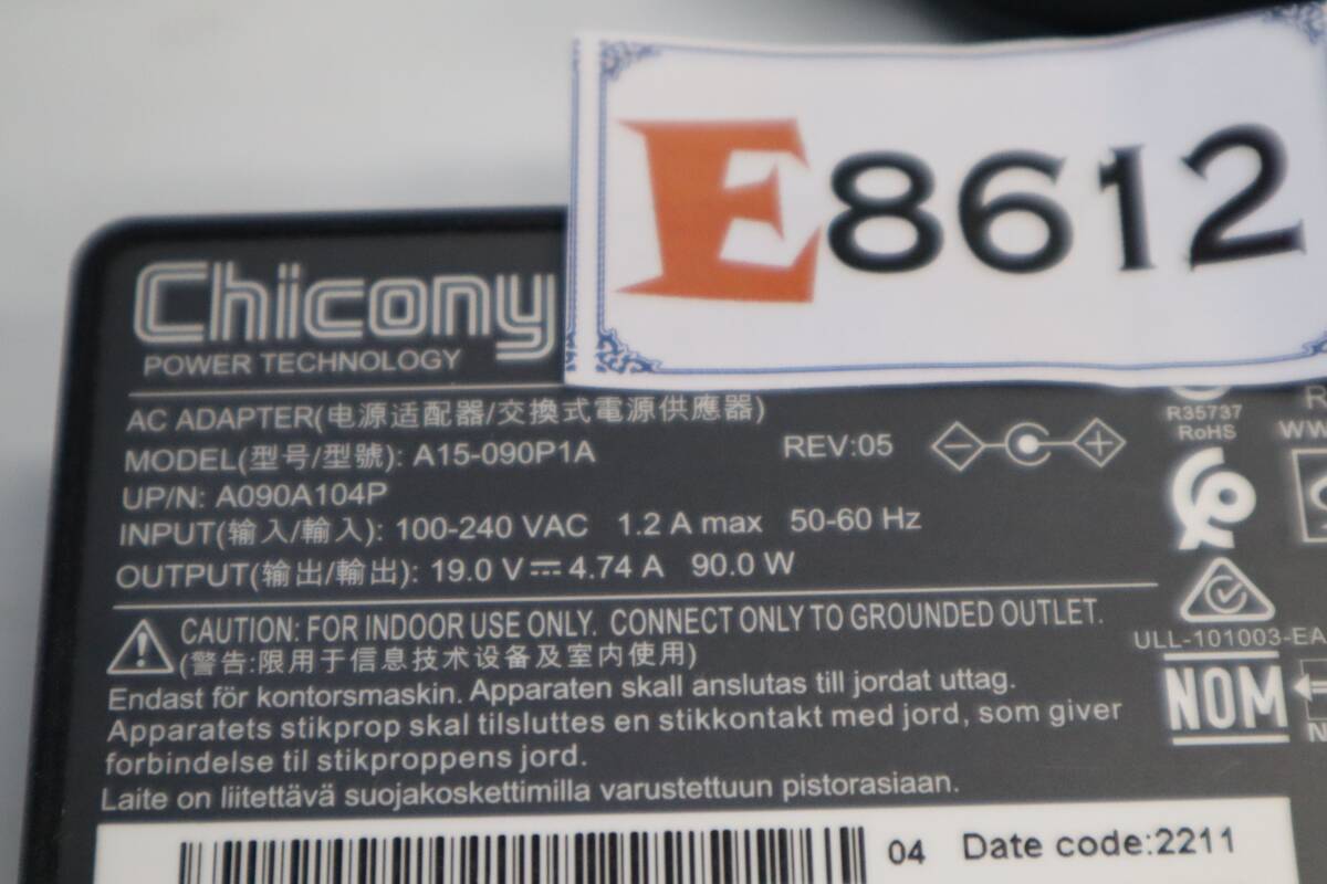 Yahoo!オークション - E8612(+3) L 中古良品Chicony A15-090P1A 19V4.7...
