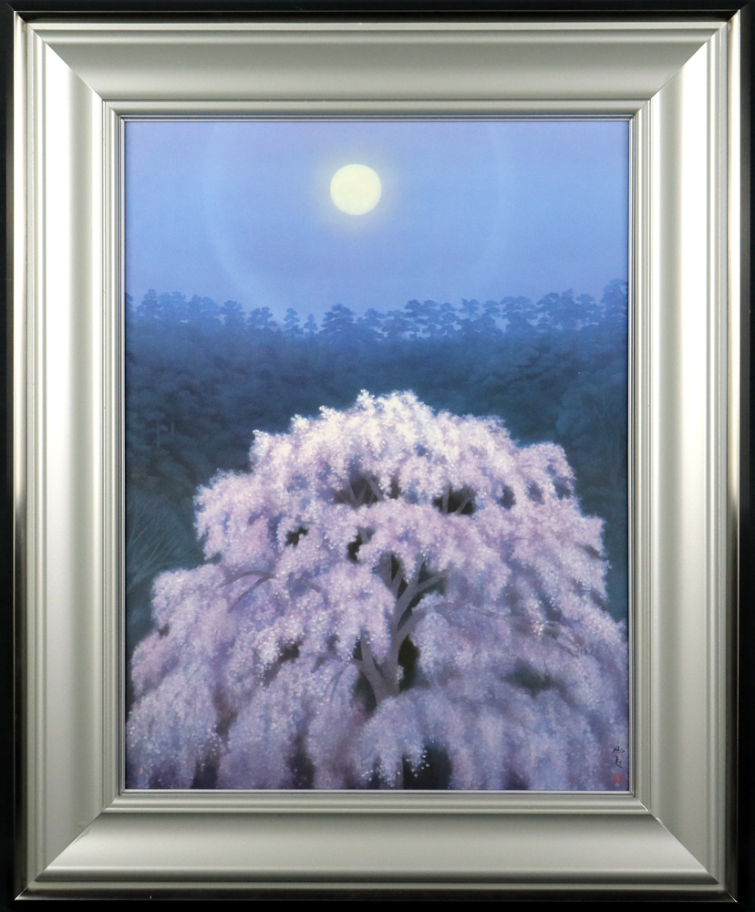 Yahoo!オークション - 東山魁夷 花明り 岩絵具方式 複製画 月光 Yahoo!オークション - 東山魁夷 花明り 岩絵具方式 複製画 月光