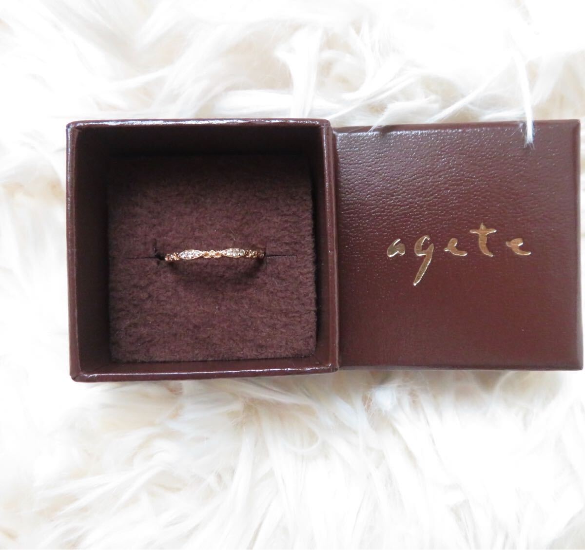 Yahoo!オークション - agete リング 指輪 K10 ダイヤモンド ジュエリー...