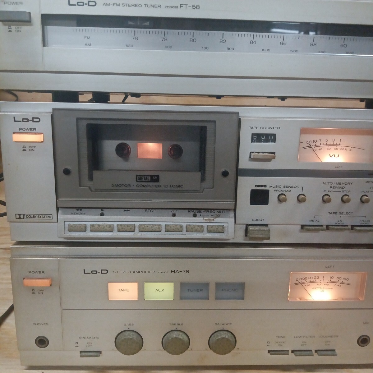 Yahoo!オークション - Lo-D ローディー D-78S カセットデッキ HA-78 FT...