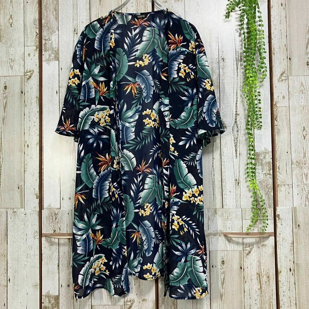 Yahoo!オークション - SUREVE 美品 カーディガン 薄手 L ネイビー フ...