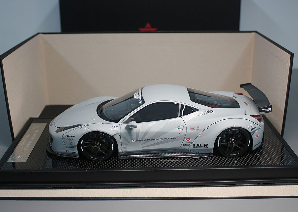 日本代購代標第一品牌【樂淘letao】－ 入手困難！Carbon Base！Matt Grey！世界限定50台！LBWK 1/18 フェラーリ 458 GT 1.0 LB Works ...