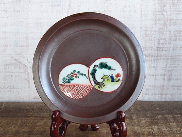 Yahoo!オークション - A391 九谷 錆釉 五寸皿 骨董