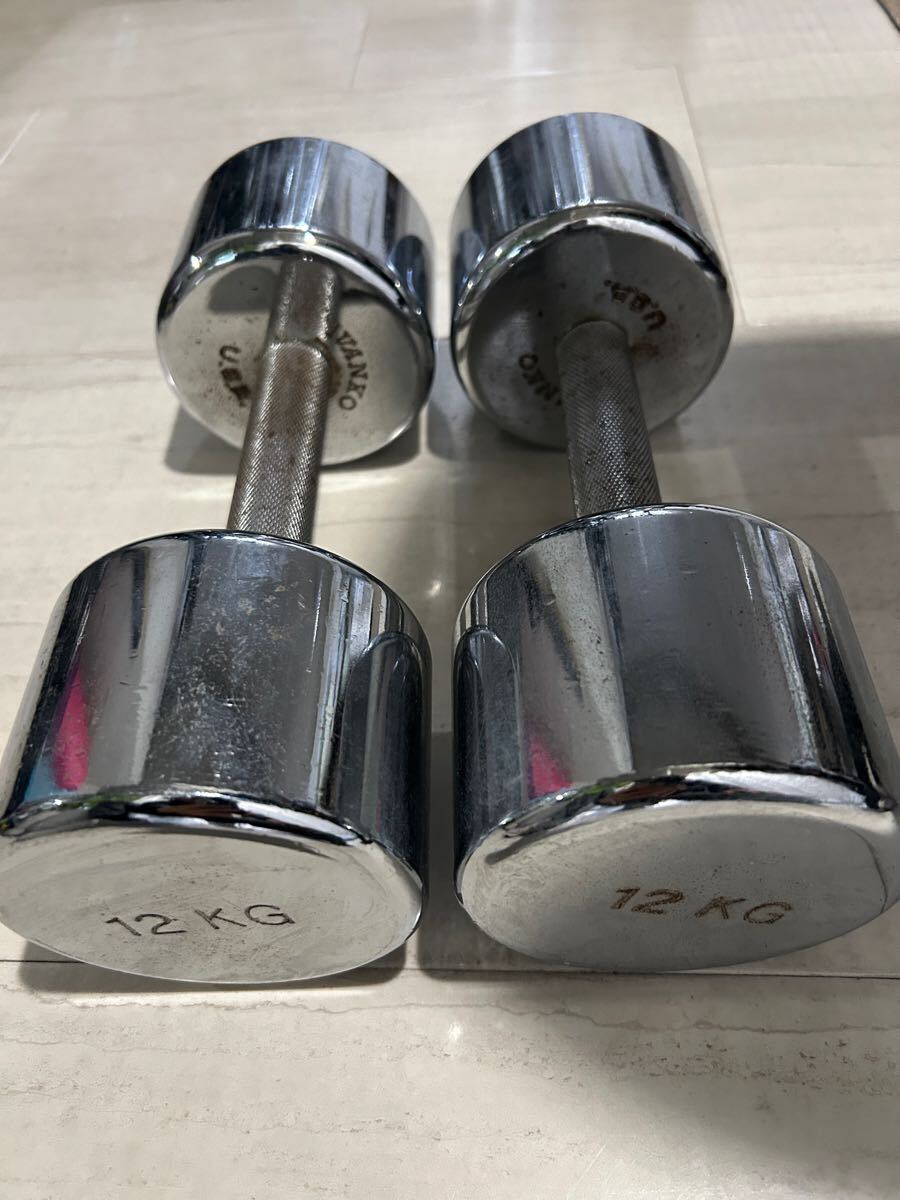 Yahoo!オークション - IVANKO クロームダンベル イヴァンコ 12kgx2 ペ...