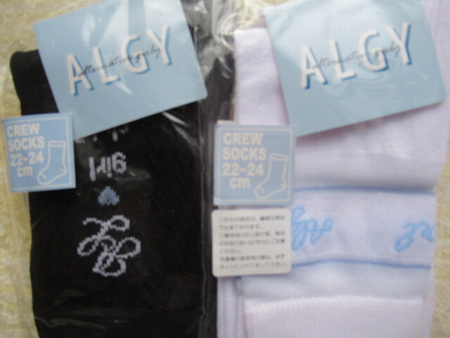 Yahoo!オークション - 新品 ALGY アルジー 靴下 22～24センチ ソッ...