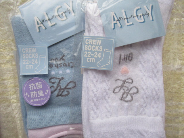 Yahoo!オークション - 新品 ALGY アルジー 靴下 22～24センチ ソッ...