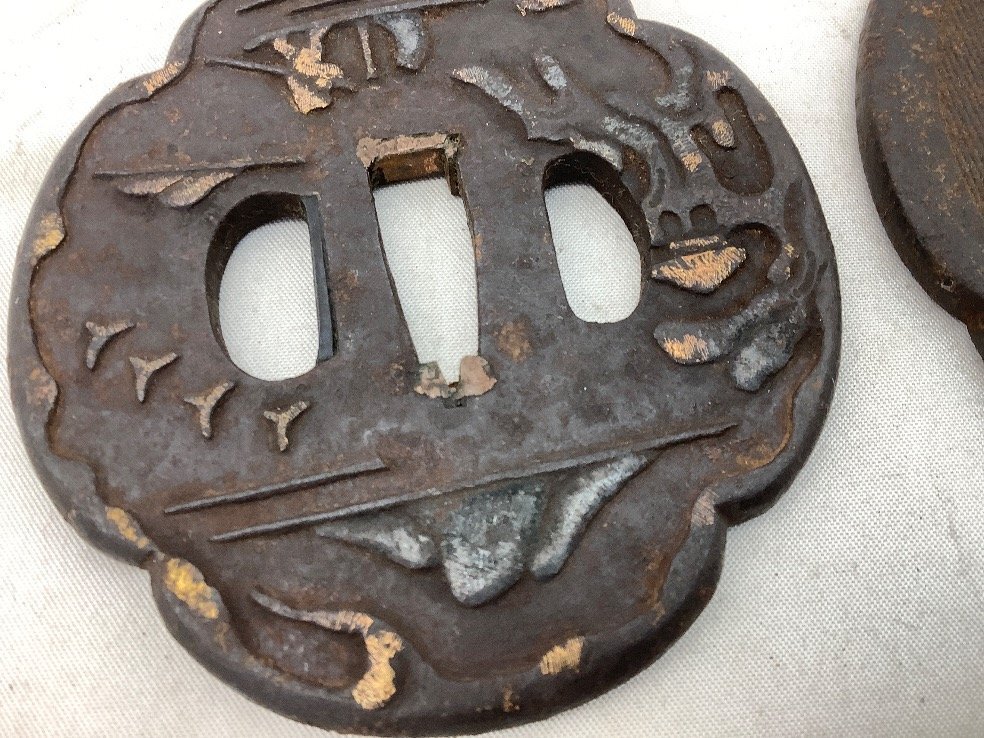 Yahoo!オークション - 刀/鍔/刀装具 5点まとめ 総重量 約590g 中古品 A...