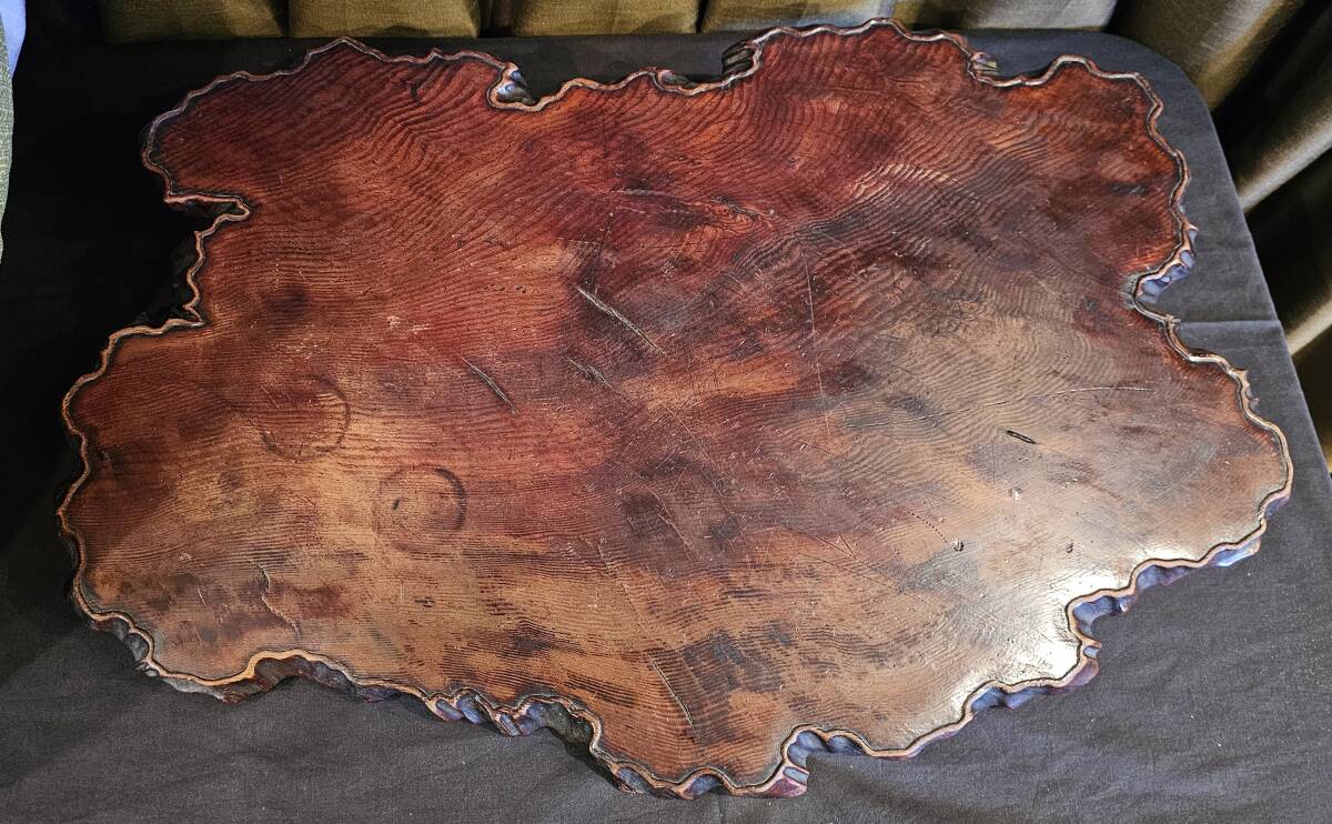 Yahoo!オークション - h583 床の間 飾り台 花台 天然木