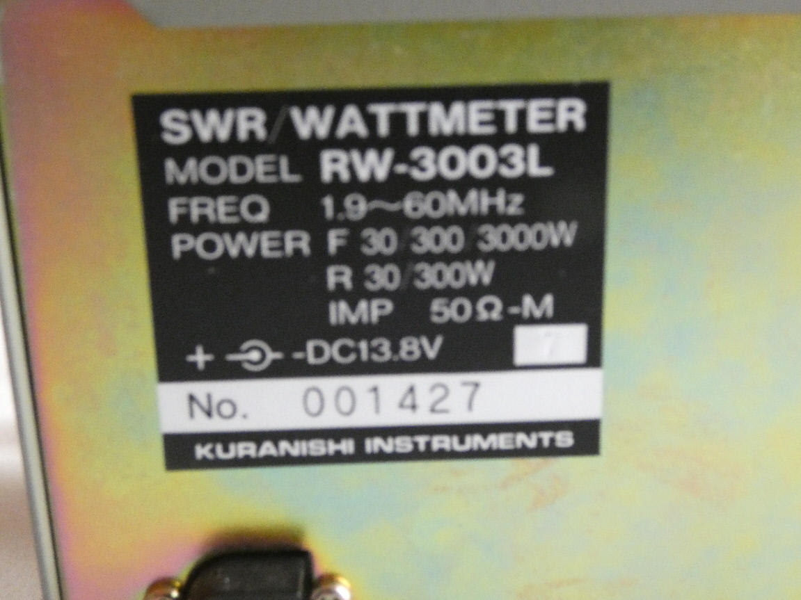 Yahoo!オークション - クラニシ RW－3003L SWRパワ－計 3K...