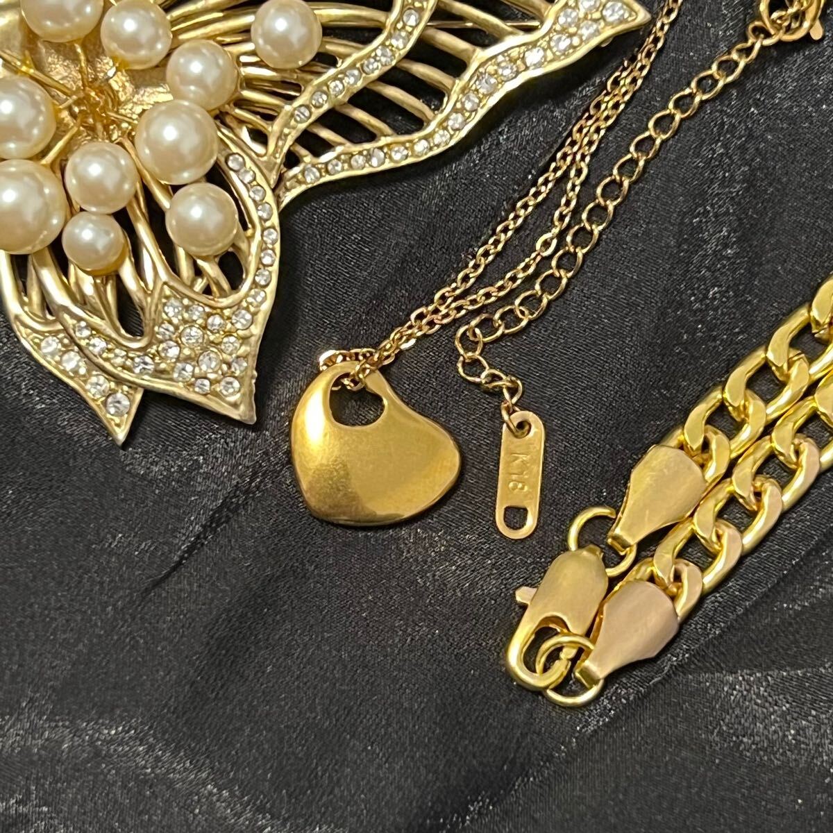 Yahoo!オークション - 56g 18k 刻印 ゴールド アクセサリー ビンテージ...