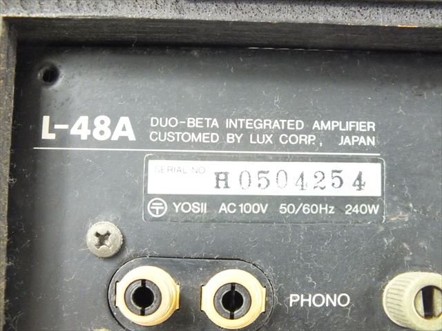 Yahoo!オークション - 1円スタート LUXMAN ラックスマン L-48A アンプ...