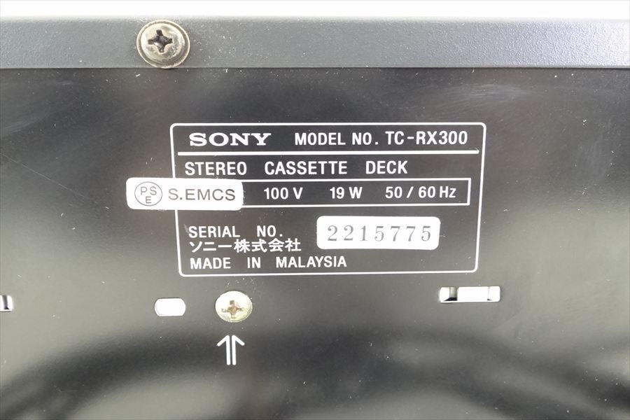 Yahoo!オークション - SONY ソニー TC-RX300 カセットデッキ 中古 現...