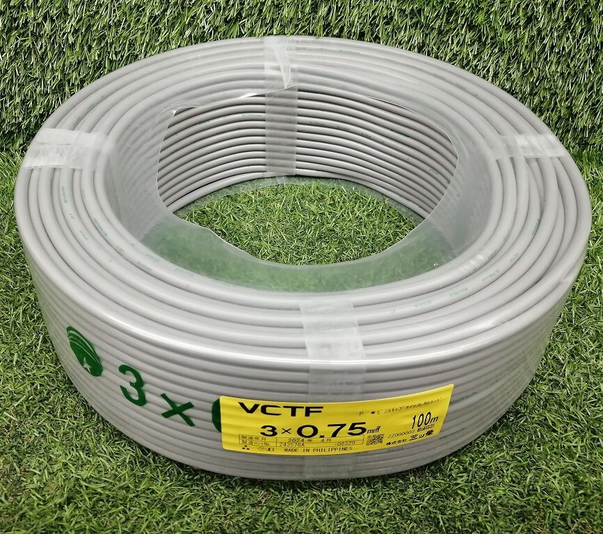 Yahoo!オークション - 未使用品 三ツ星 VCTF 0.75sq×3心 ビニルキャブ...