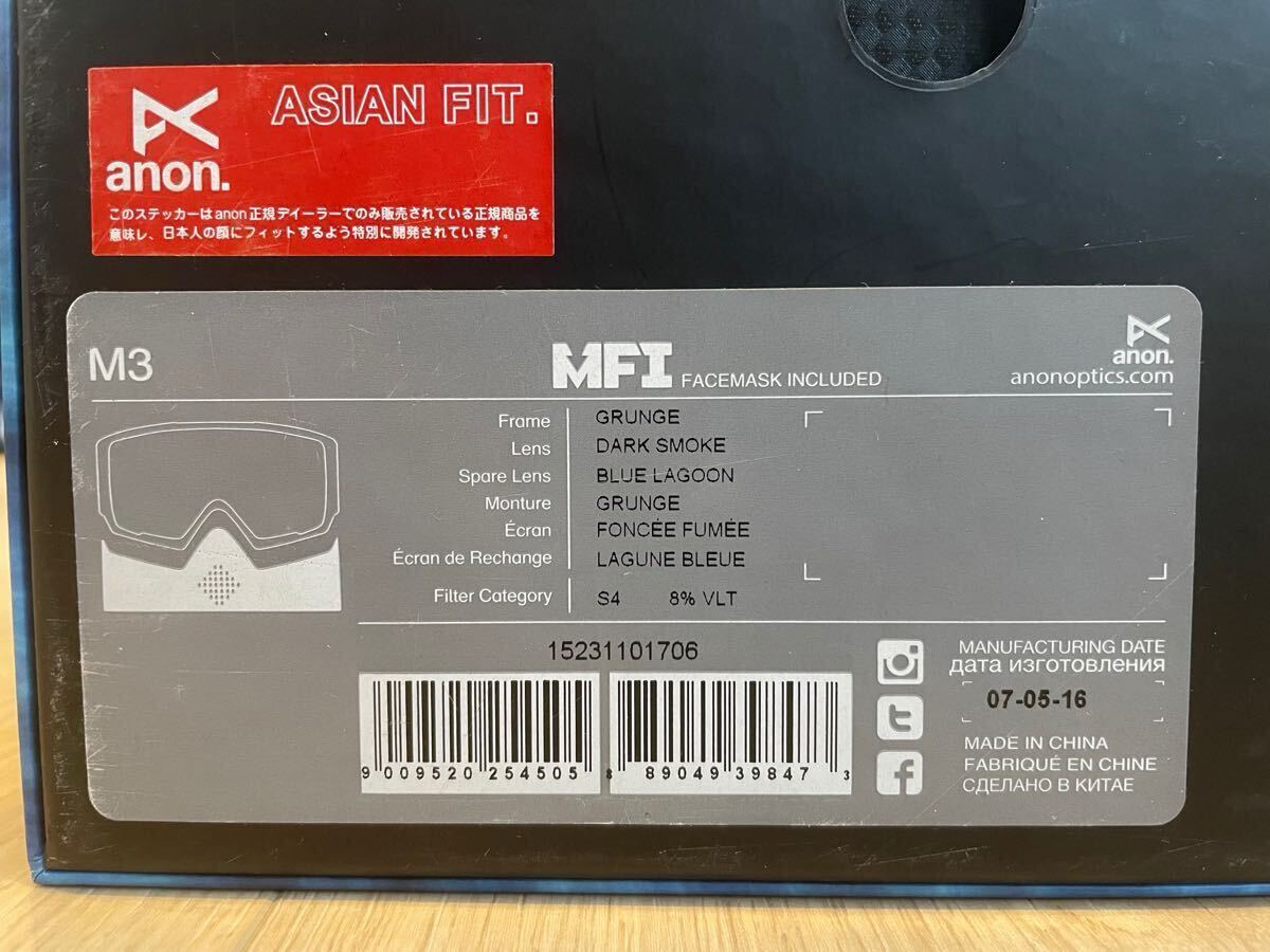 Yahoo!オークション - ゴーグル anon m3 アノン ジャパンフィット スノ...