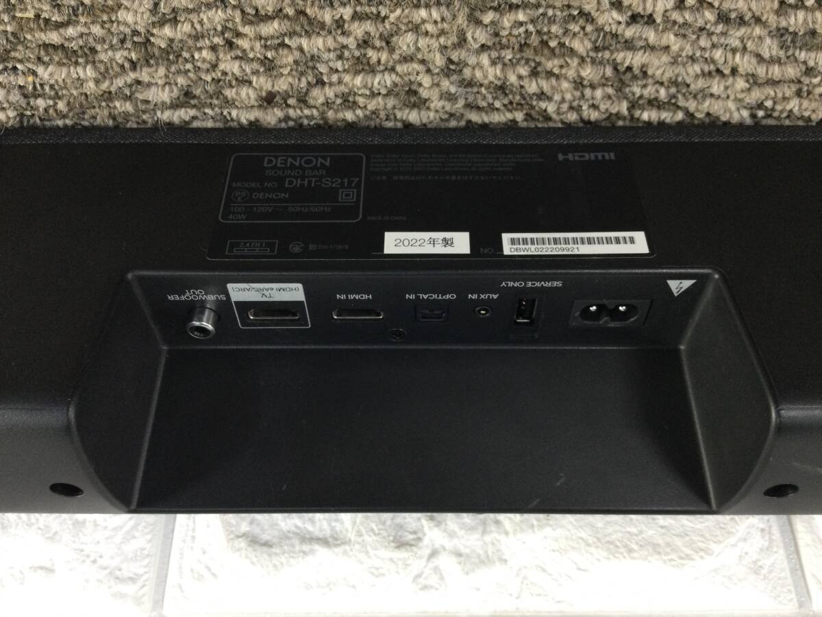 Yahoo!オークション - 【4】DENON デノン SOUND BAR DHT-S217 2022年製...