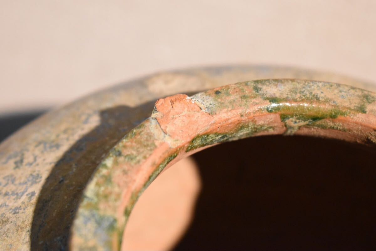 Yahoo!オークション - 【GE】Y53【コレクター所蔵品】時代 漢緑釉壺/中...