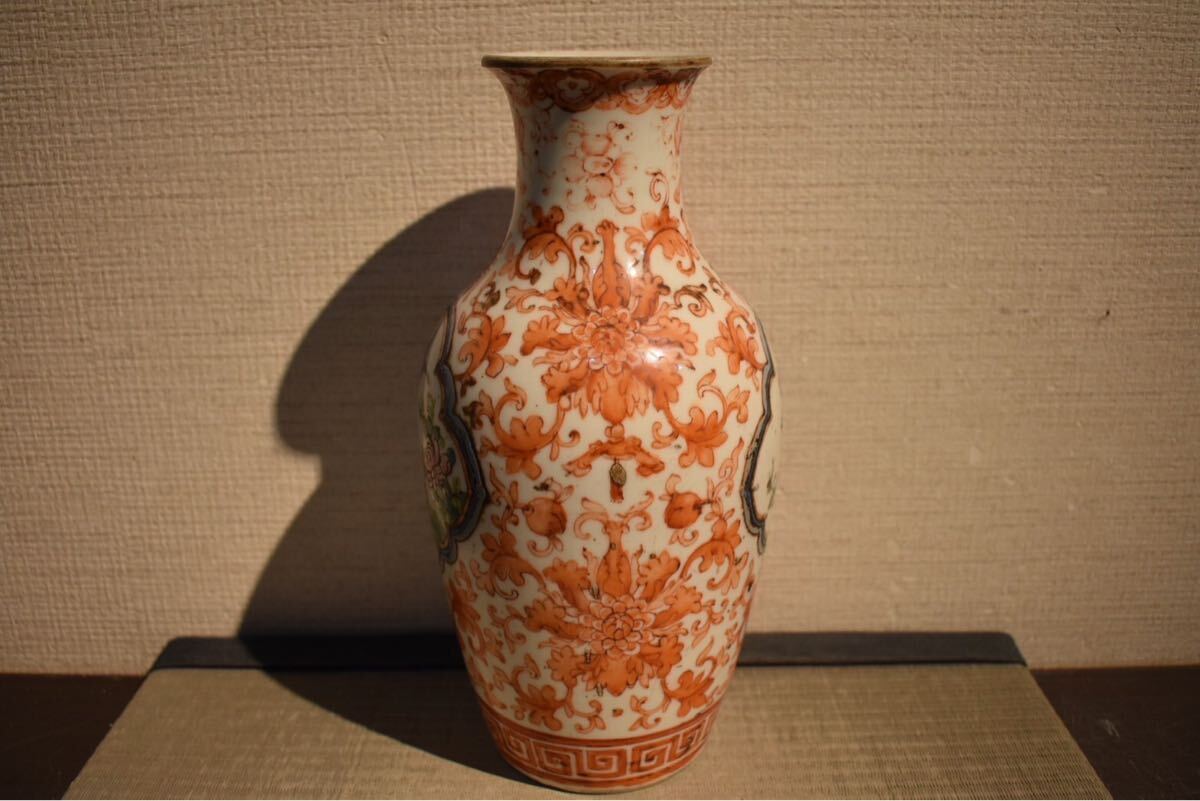 Yahoo!オークション - 【GE】Z49【コレクター所蔵品】時代 中国赤絵花...