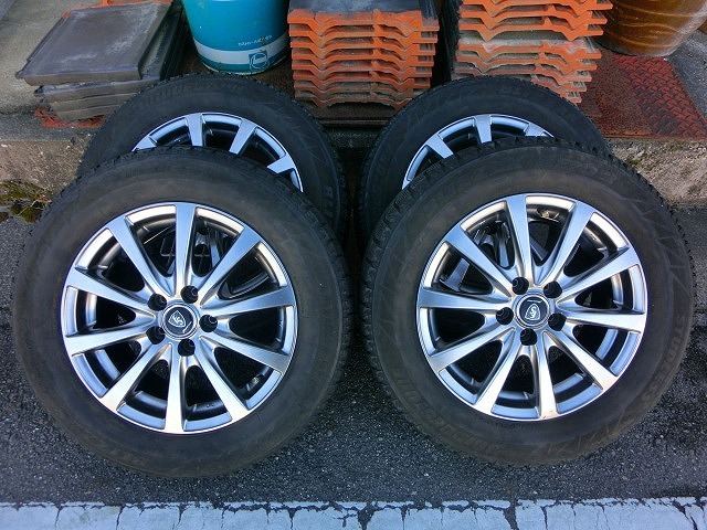 Yahoo!オークション - き9AS スタッドレスタイヤ ブリヂストン 15イン...