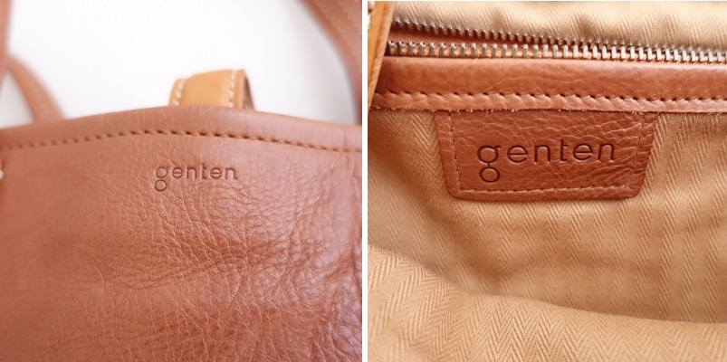 Yahoo!オークション - ゲンテン genten レザートートバッグ かばん肩掛...