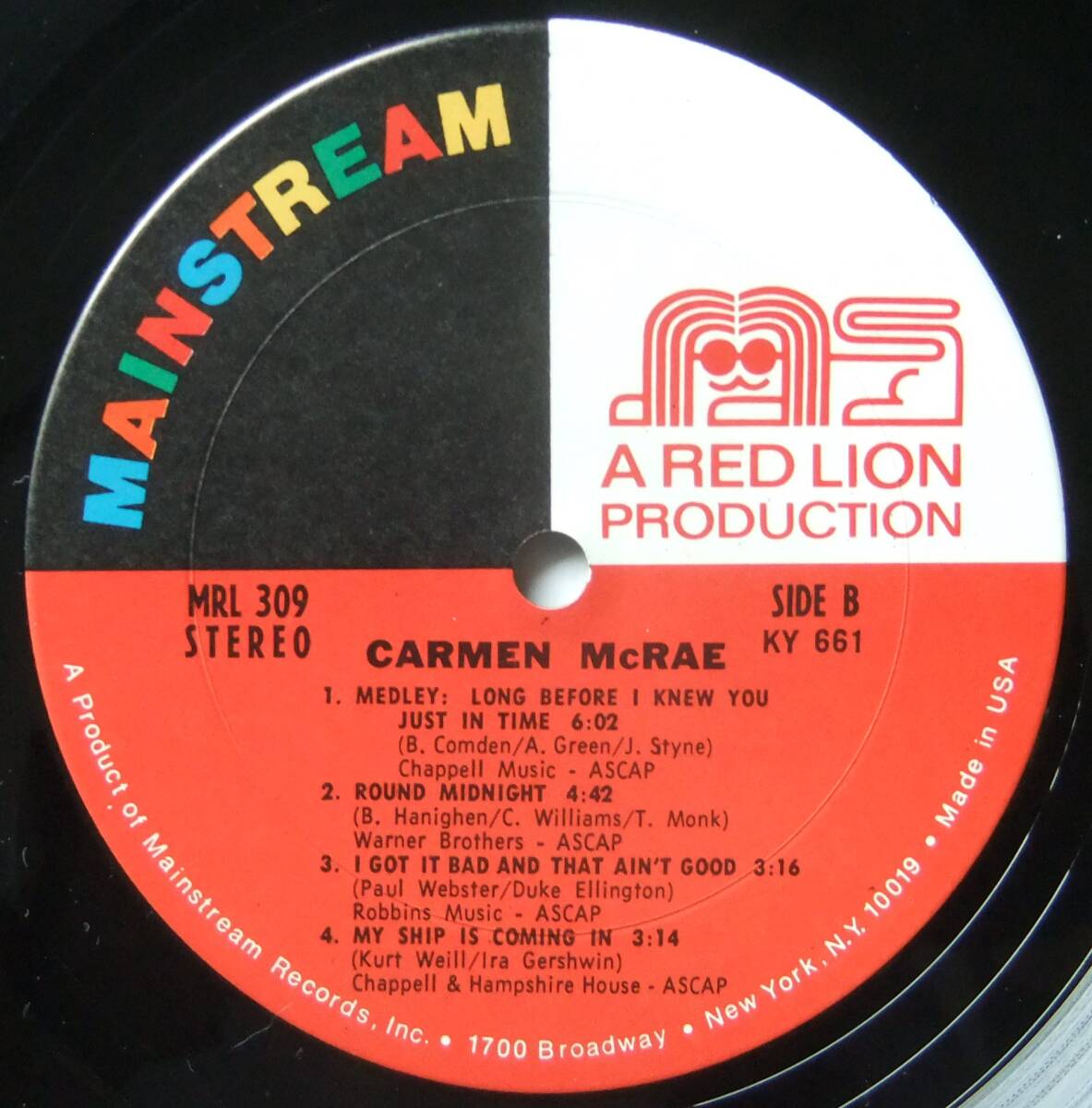 Yahoo!オークション - CARMEN McRAE Mainstream MRL 309 V