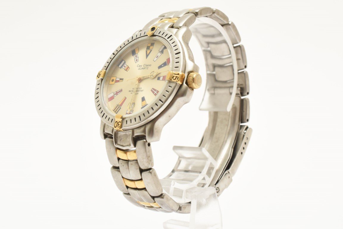 ゲイジアーノ GH-183G デイト ラウンド コンビ クォーツ メンズ 腕時計 GAY GIANO(3針＋カレンダー)｜売買されたオークション情報、yahooの商品情報をアーカイブ公開 ...