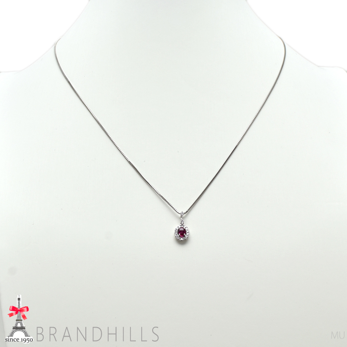 Yahoo!オークション - ルビー 0.21ct ダイヤモンド 0.10ct ネックレス ...