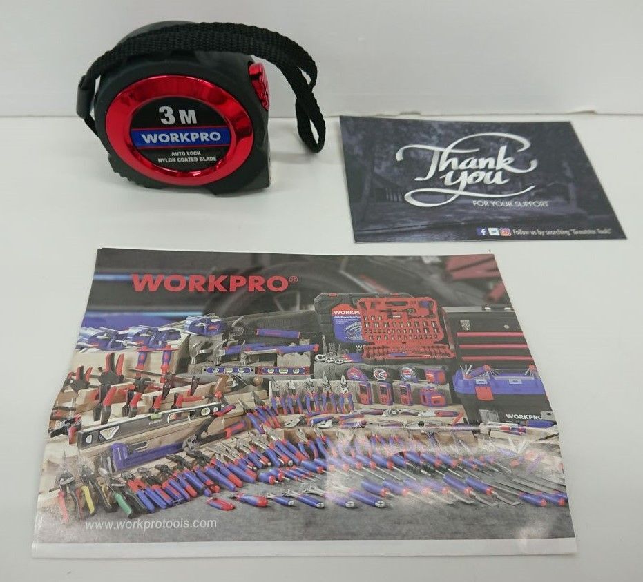 Yahoo!オークション - 工具/WORKPRO メジャー 3M/メタリックレッド オ...