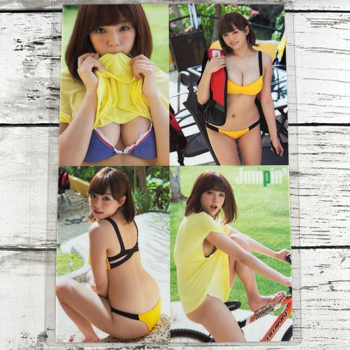 日本代購代標第一品牌【樂淘letao】－[高品質ラミネート処理][ 篠崎愛 ] ヤングアニマル 2015年8号 雑誌 切り抜き 9P B5フィルム 水着 グラビア アイドル 芸能人 女優