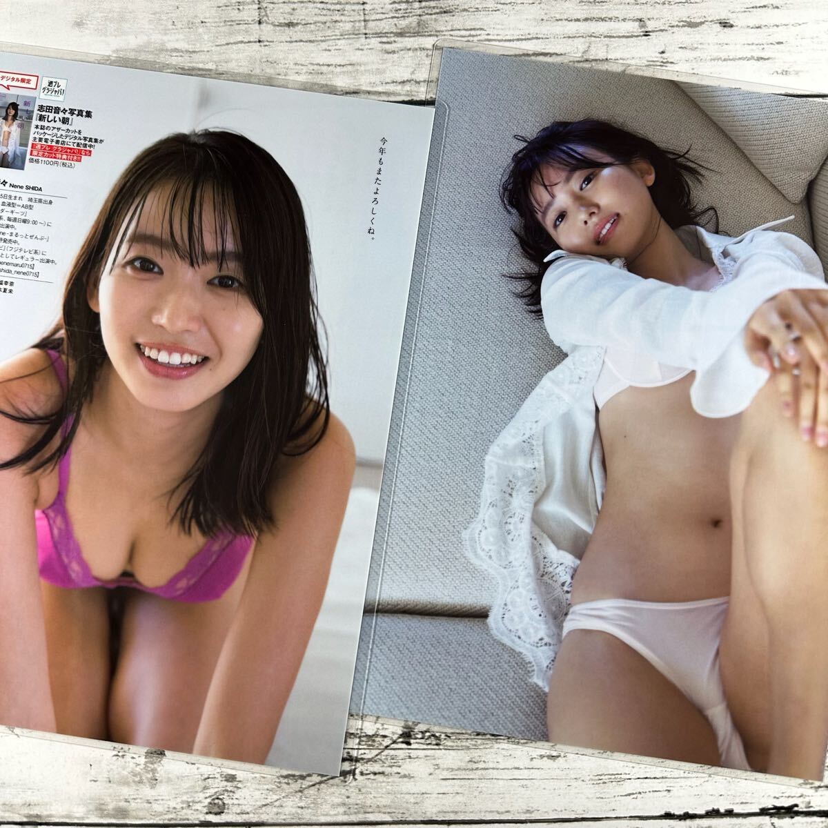 日本代購代標第一品牌【樂淘letao】－[高品質ラミネート処理][ 志田音々 ] プレイボーイ 2023年23号 雑誌 切り抜き 12P B5フィルム 水着 グラビア アイドル 芸能人 女優