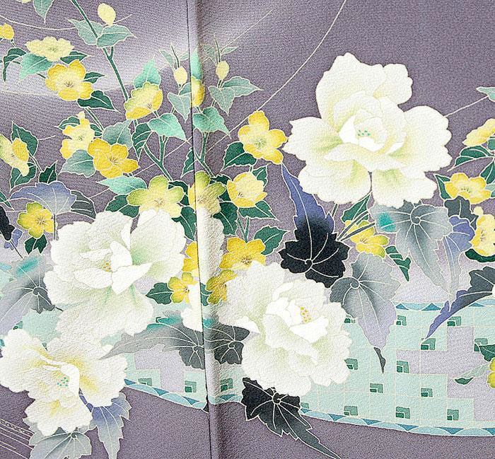 Yahoo!オークション - 7627 ややゆったり 本加賀友禅訪問着【奥田勝将...