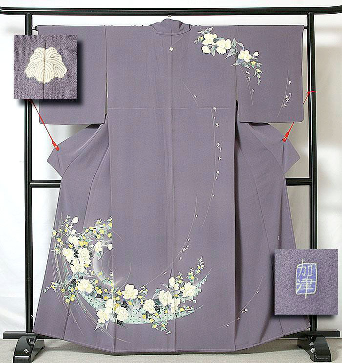 Yahoo!オークション - 7627 ややゆったり 本加賀友禅訪問着【奥田勝将...