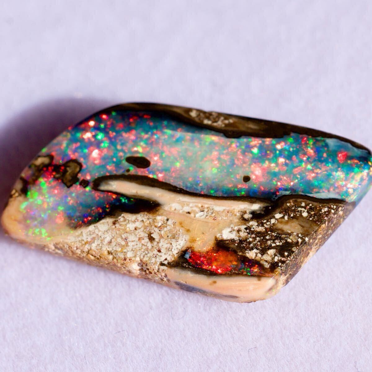 Yahoo!オークション - 天然ボルダーオパール 3.17ct 17.3x9.6mm オース...