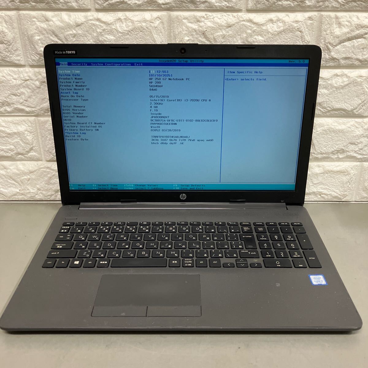 Yahoo!オークション - J72 HP ノートパソコン 250 G7 Core i3 7020U 4GB