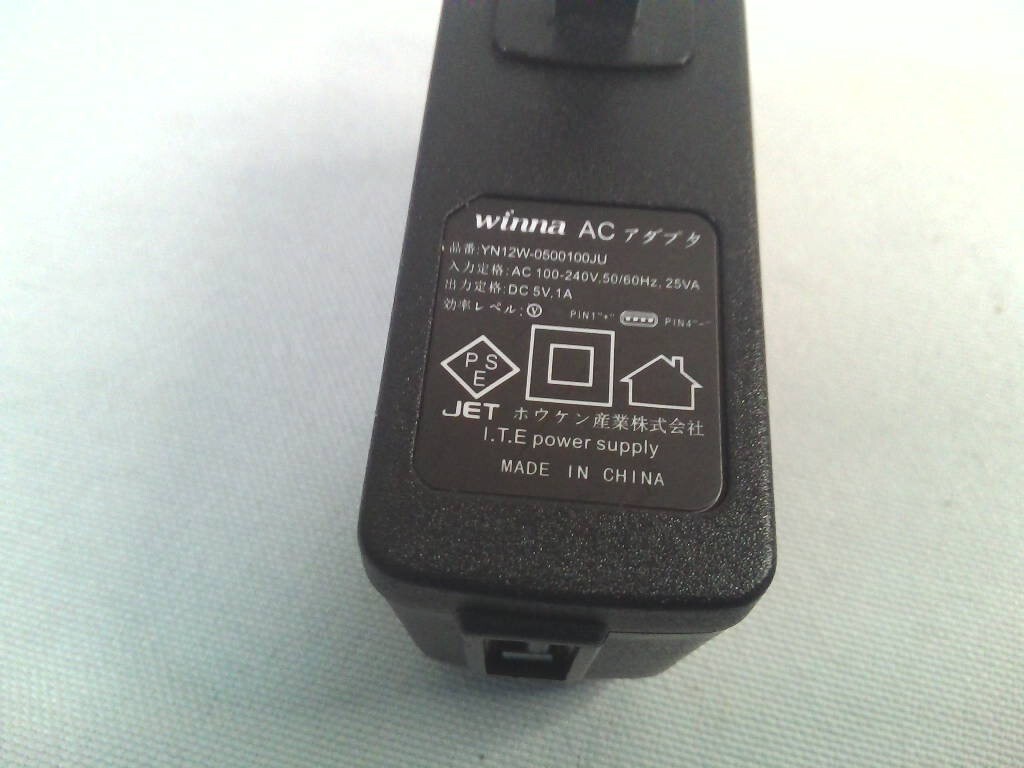 Yahoo!オークション - Winna ACアダプタ YN12W-0500100JU （DC5V 1A）...