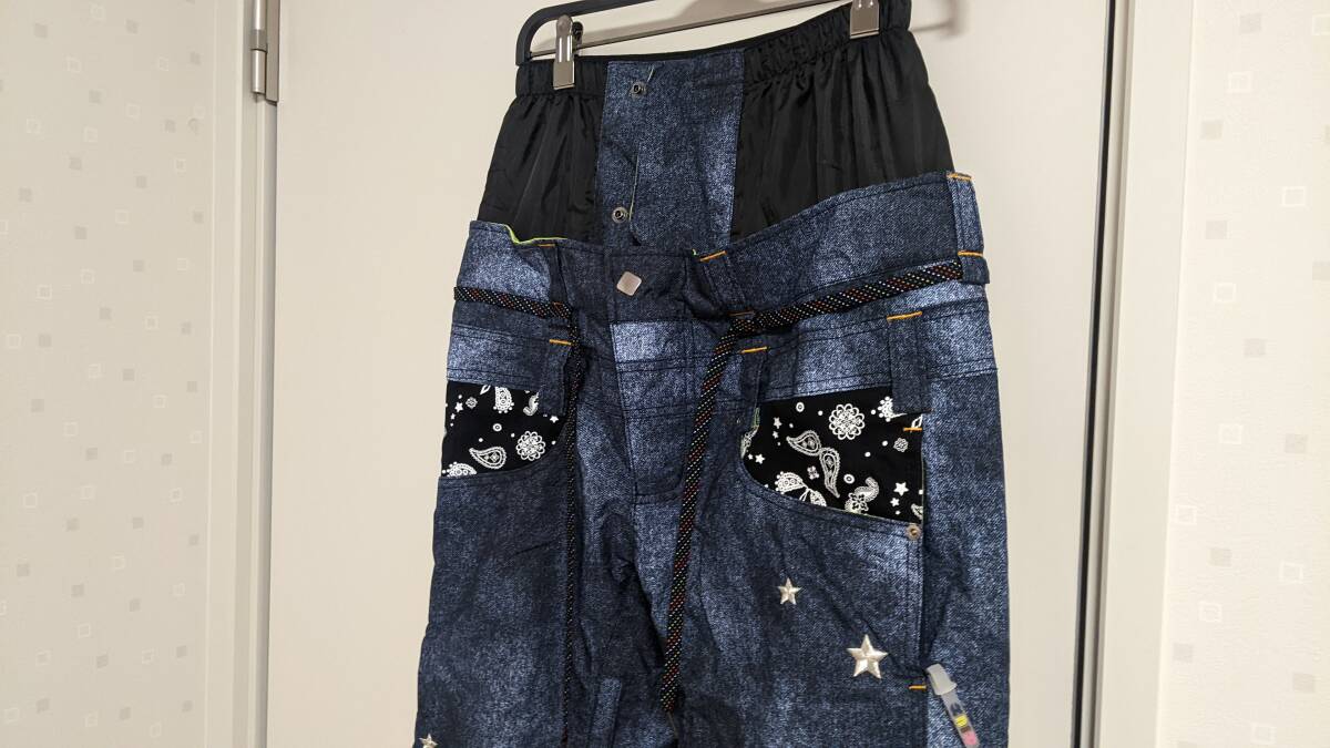 Yahoo!オークション - Xnix エクスニクス デニム柄スノーパンツ サイズ...