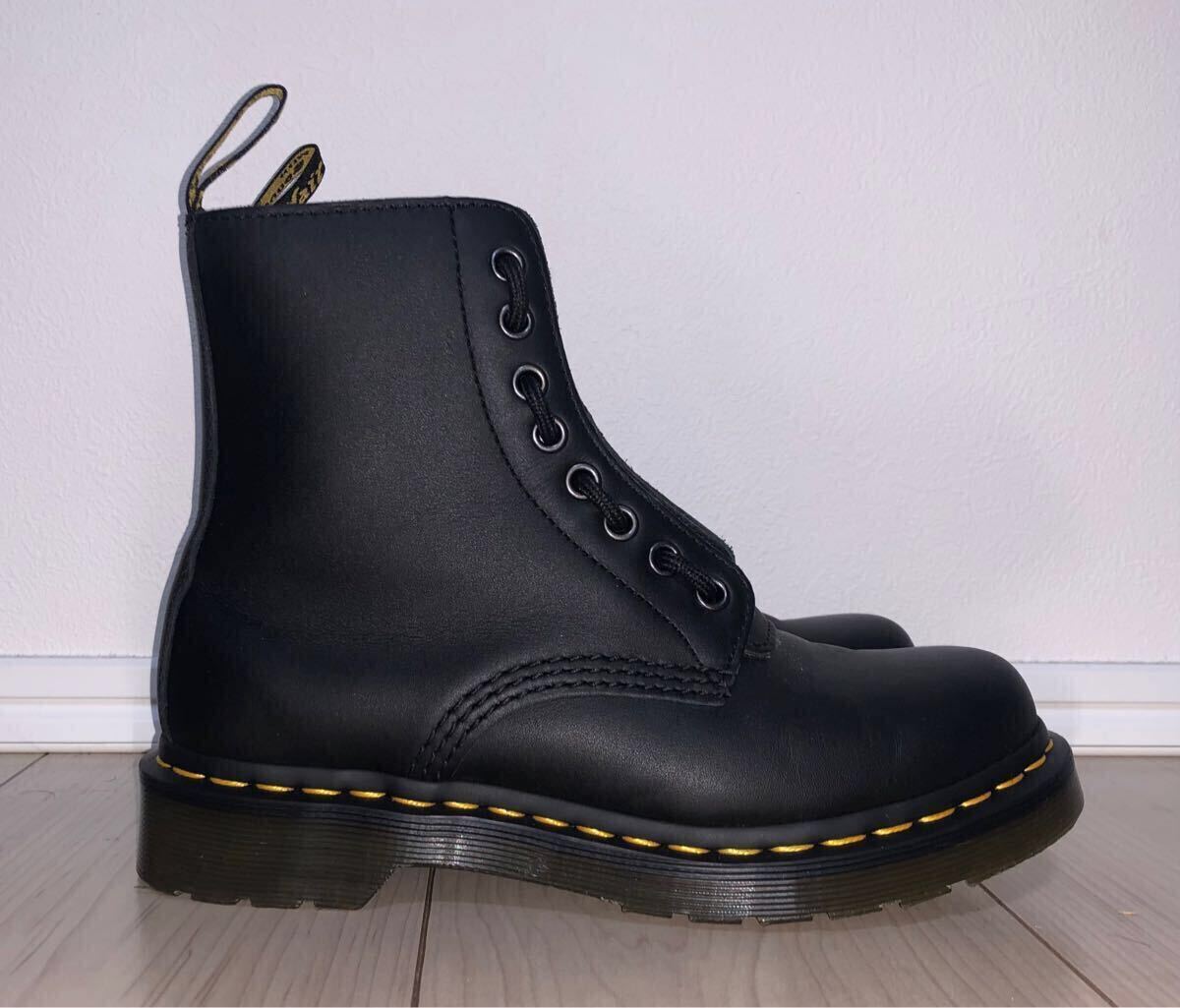 Dr.Martens 1460 PASCAL FRONT ZIP 23cm UK4 US6 ドクターマーチン パスカル フロント ジップ レザー 8ホール ブーツ ブラック 黒(23.0cm ...