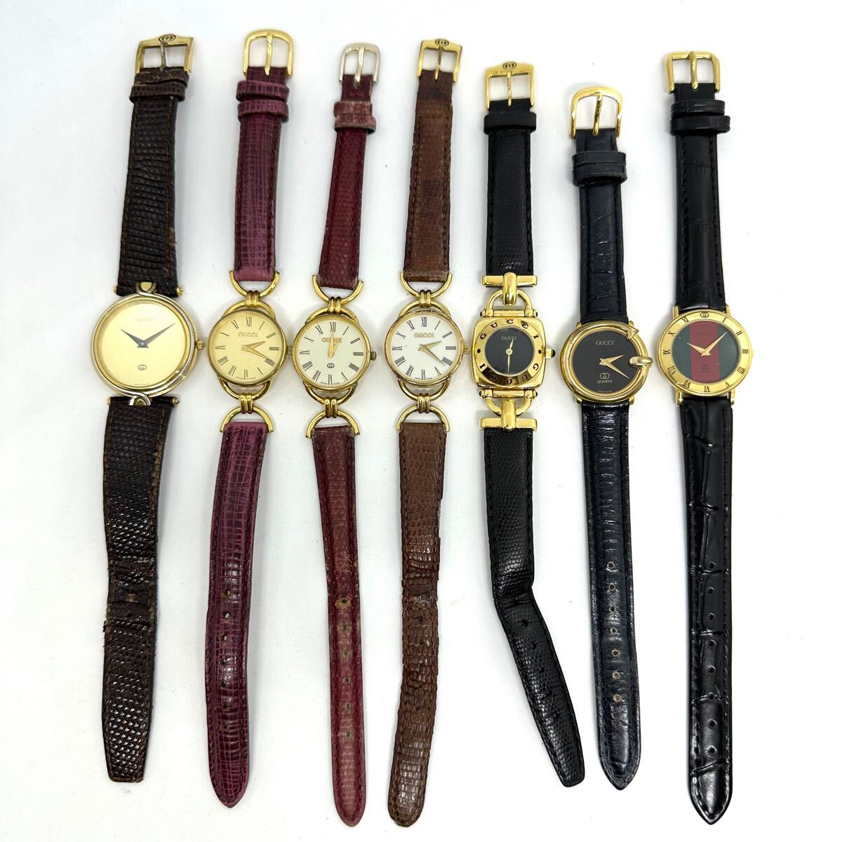 w046 グッチ GUCCI レディース 腕時計 クォーツ 7点セット ジャンク(女性用)｜売買されたオークション情報、yahooの商品情報をアーカイブ公開 - オークファン（aucfan.com）