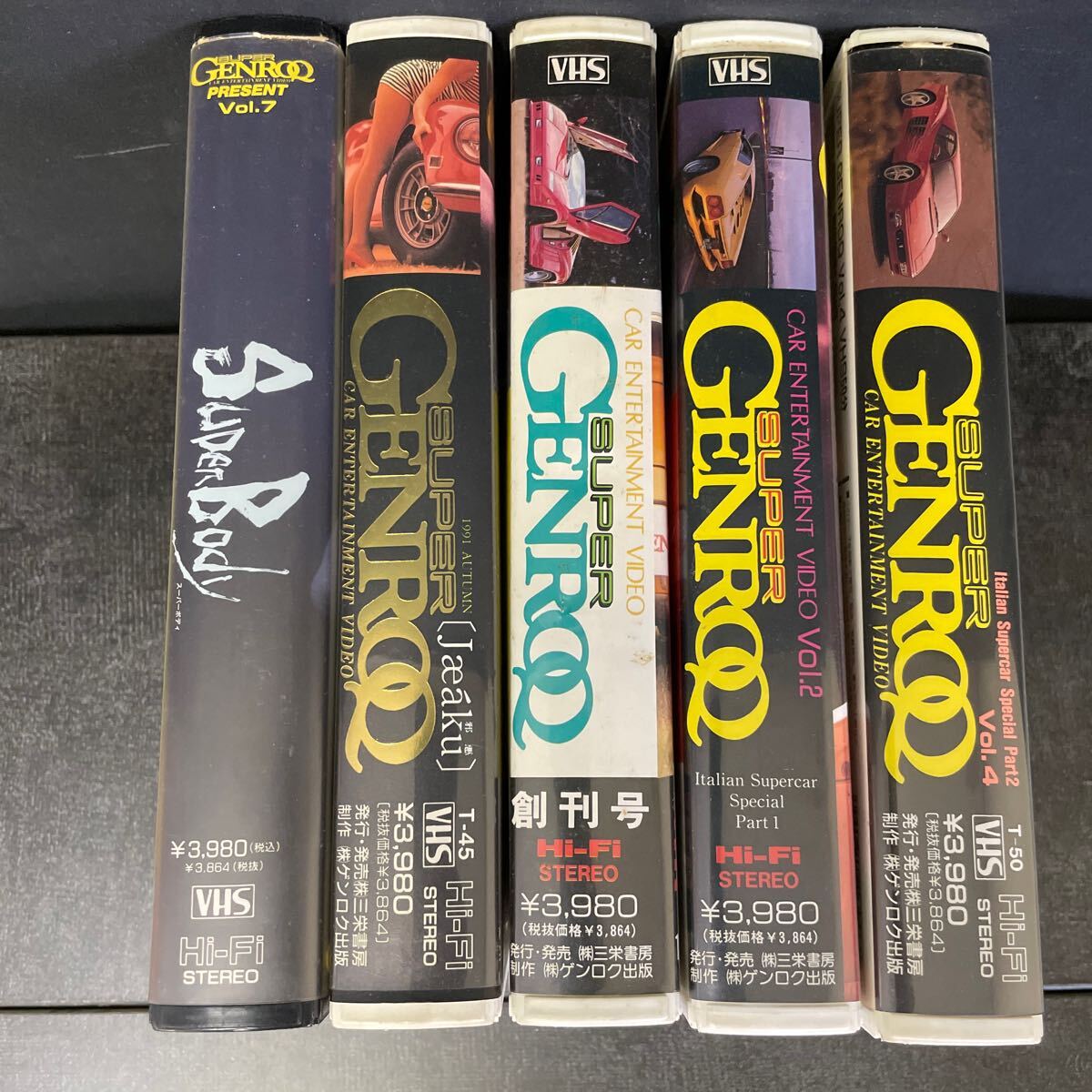 Yahoo!オークション - SUPER GENROQ VHS 5本 まとめ ビデオ スーパーカ...
