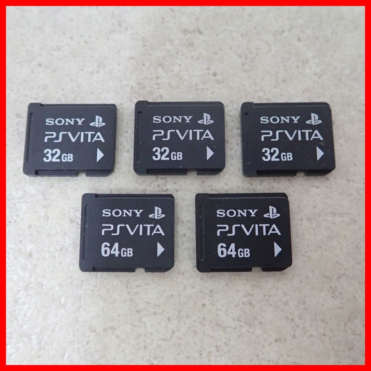 PSVITA Play Station Vita プレイステーション ヴィータ 専用メモリーカード 64GB/32GB 5枚 まとめてセット 初期化済 SONY PP(アクセサリー、周辺機器 ...